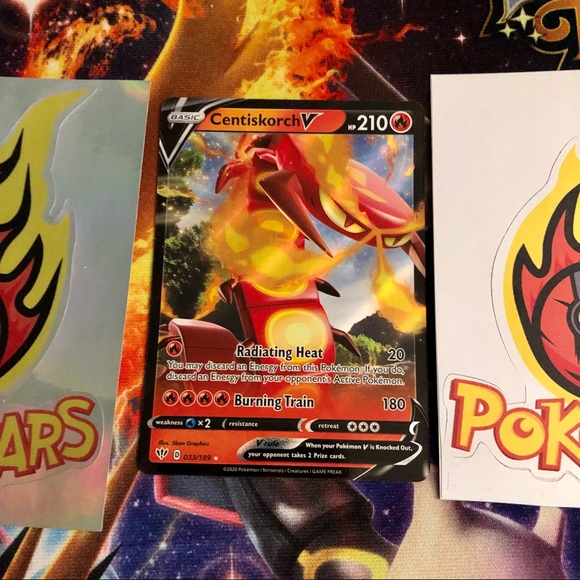 Pokemon | Other | Pokmon Centiskorch V Card Darkness Ablaze | Poshmark